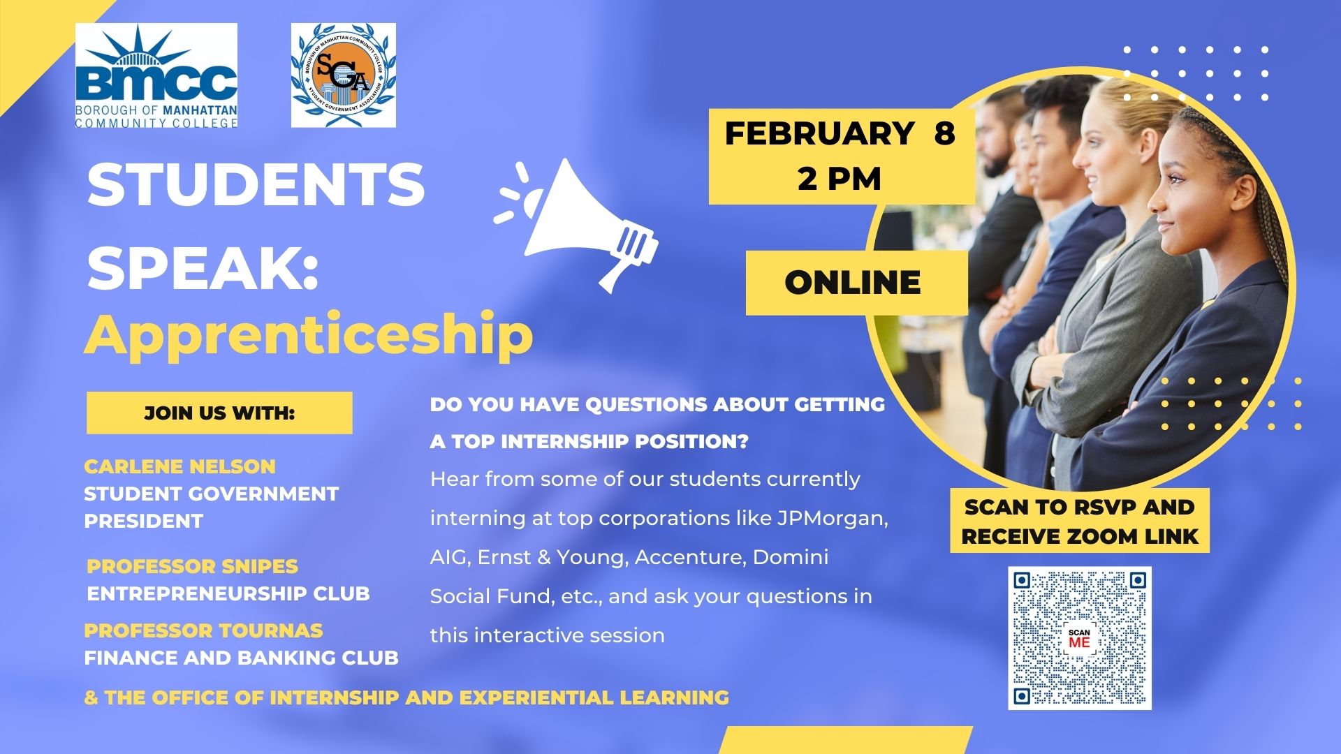Students Speak: Apprenticeship 02/08 2 PM – BMCC/JPMC Apprenticeship Program